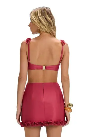 PatBO Sunstone Lycra Short Skirt - Dark Pink