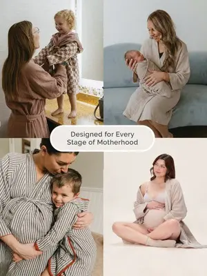 PARKER BABY CO. Maternity Robe - Alpaca
