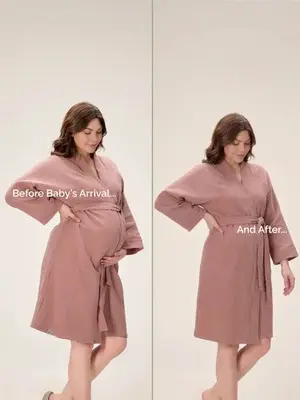 PARKER BABY CO. Maternity Robe - Alpaca