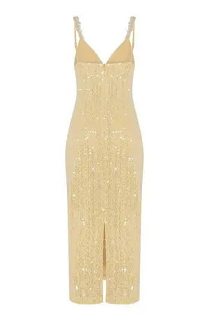 PatBO Iara Crochet Flowers Midi Dress