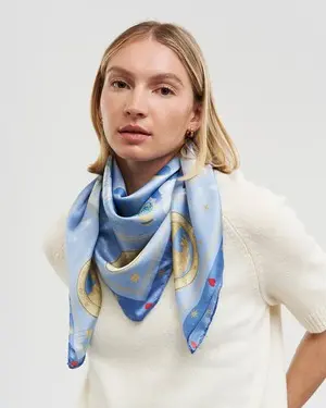 FABLE ENGLAND Zodiac Medium Square Scarf