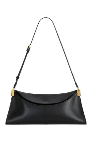 Balmain 64-83 Medium Bag In Smooth Leather - Black