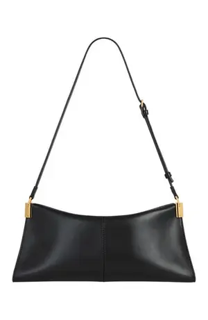 Balmain 64-83 Medium Bag In Smooth Leather - Black