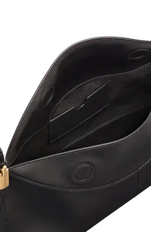 Balmain 64-83 Medium Bag In Smooth Leather - Black