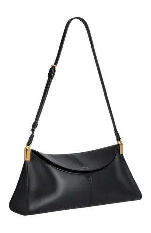 Balmain 64-83 Medium Bag In Smooth Leather - Black