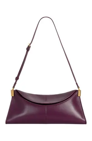 Balmain 64-83 Medium Bag In Smooth Leather Purple