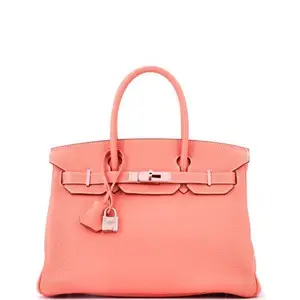 Hermès Birkin Handbag Pink Clemence With Palladium Hardware 30