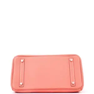 Hermès Birkin Handbag Pink Clemence With Palladium Hardware 30