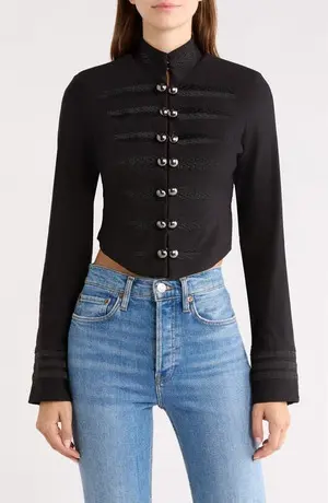 AFRM Gracyn Cropped Band Jacket - Noir