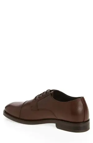 Nordstrom Martin Leather Cap Toe Derby - Brown Mahogany