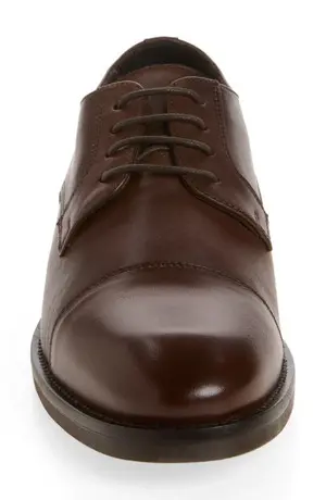 Nordstrom Martin Leather Cap Toe Derby - Brown Mahogany