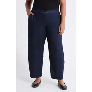 Eileen Fisher Arched Ankle Wide Leg Jeans - Deep Indigo