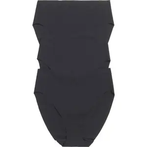 Nordstrom Invisible Edge Assorted 3-pack High Cut Briefs - Black