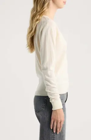 REFORMATION Micah V-neck Sweater - Cream