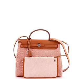 Hermès Herbag Zip Criss Viking Toile And Leather 31
