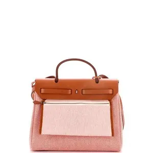 Hermès Herbag Zip Criss Viking Toile And Leather 31