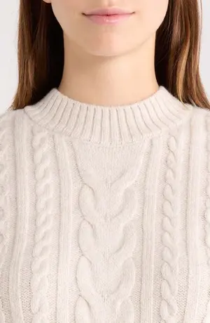 Vince Camuto Cable Knit Mock Neck Sweater Vest