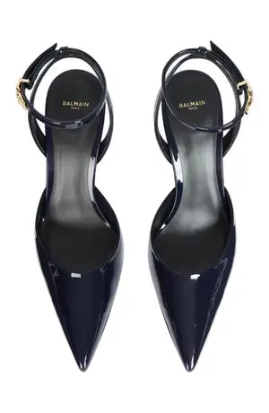 Balmain Patent Leather Strappy Courts