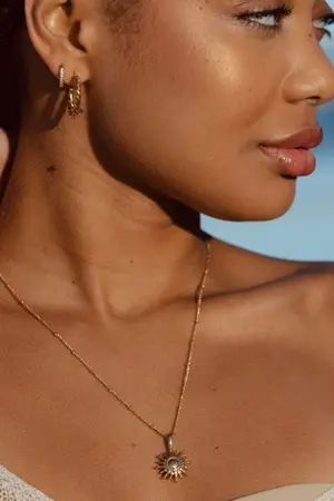 ATOLEA Sun Necklace - Gold