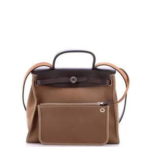 Hermès Herbag Zip Leather And Toile 31