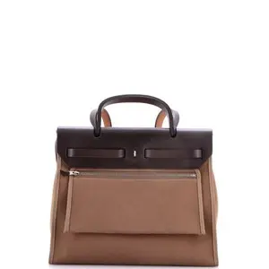 Hermès Herbag Zip Leather And Toile 31