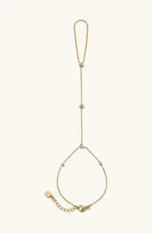 BEADS BY TARA Lotus Hand Chain - Gold