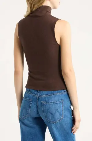 REFORMATION Colbie Turtleneck Knit Top - Mole