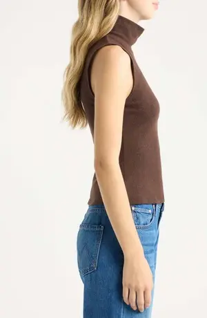 REFORMATION Colbie Turtleneck Knit Top - Mole