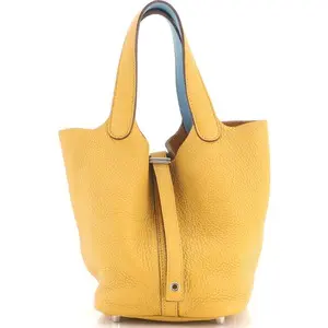 Hermès Eclat Picotin Lock Bag Clemence Pm - Yellow