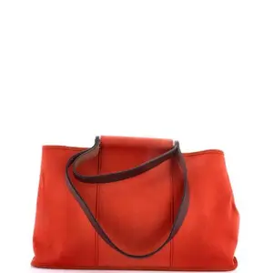 Hermès Cabag Elan Toile And Leather 39