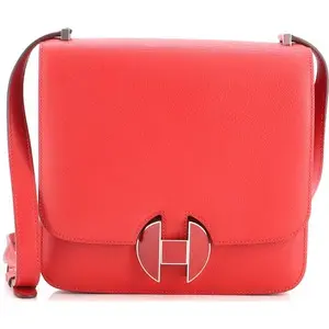 Hermès 2002 Shoulder Bag Evercolor 20 - Red