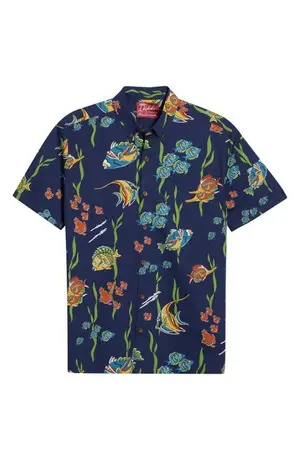 KAHALA Kahuna Bay Short Sleeve Button-down Shirt - Midnight