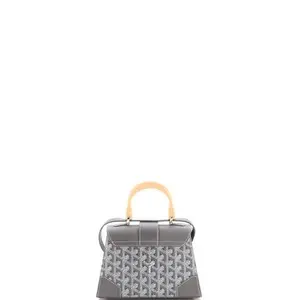 Goyard Structured Saigon Top Handle Bag Coated Canvas With Leather Mini
