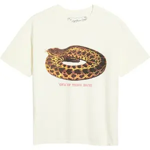 ONE OF THESE DAYS Rattler Cotton Graphic T-shirt - Bone