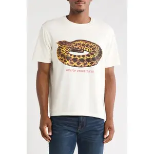 ONE OF THESE DAYS Rattler Cotton Graphic T-shirt - Bone