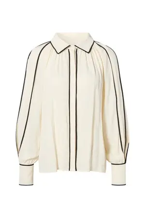 MALINA Bea Contrast Edge Chiffon Blouse