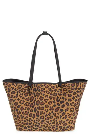Baggu Large Reversible Recycled Nylon Tote - Leopard Mix