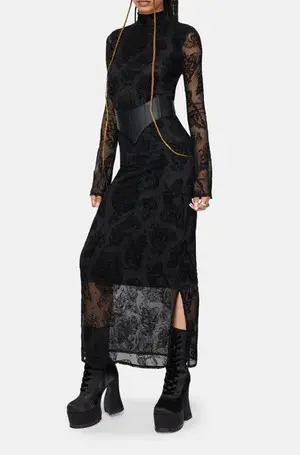 DISTURBIA Hexborn Baba Yaga High Neck Maxi Dress