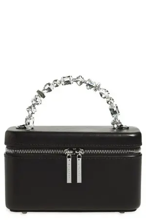 L’ALINGI L'alingi Taliya Leather Vanity Case Bag With Crystal Handle
