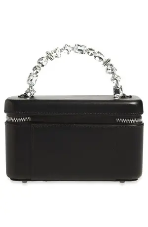 L’ALINGI L'alingi Taliya Leather Vanity Case Bag With Crystal Handle