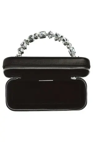L’ALINGI L'alingi Taliya Leather Vanity Case Bag With Crystal Handle