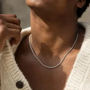 LUVMYJEWELRY Spiga Wheat Chain Necklace