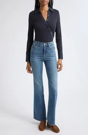 Veronica Beard Brenner Rib Button-up Shirt