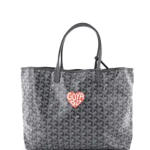 Goyard Saint Louis Tote Printed Coated Canvas Pm - Grey