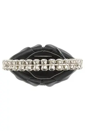 L’ALINGI L'alingi Micro Leather Eternity Clutch With Crystal Embellishments