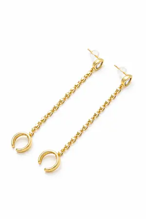IVY & PEARL CO. Luna Ear Cuff Earrings - Gold
