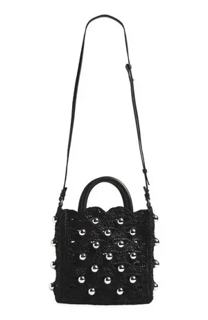 Rabanne Small Raffia Tote Bag