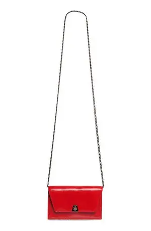 Akris Anouk Lizard Embossed Wallet On A Chain