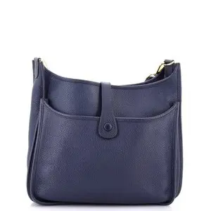 Hermès Evelyne Bag Gen Iii Clemence Gm - Blue