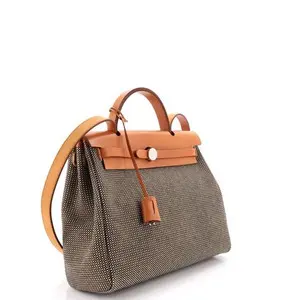 Hermès Herbag Zip Criss Viking Toile And Leather 31